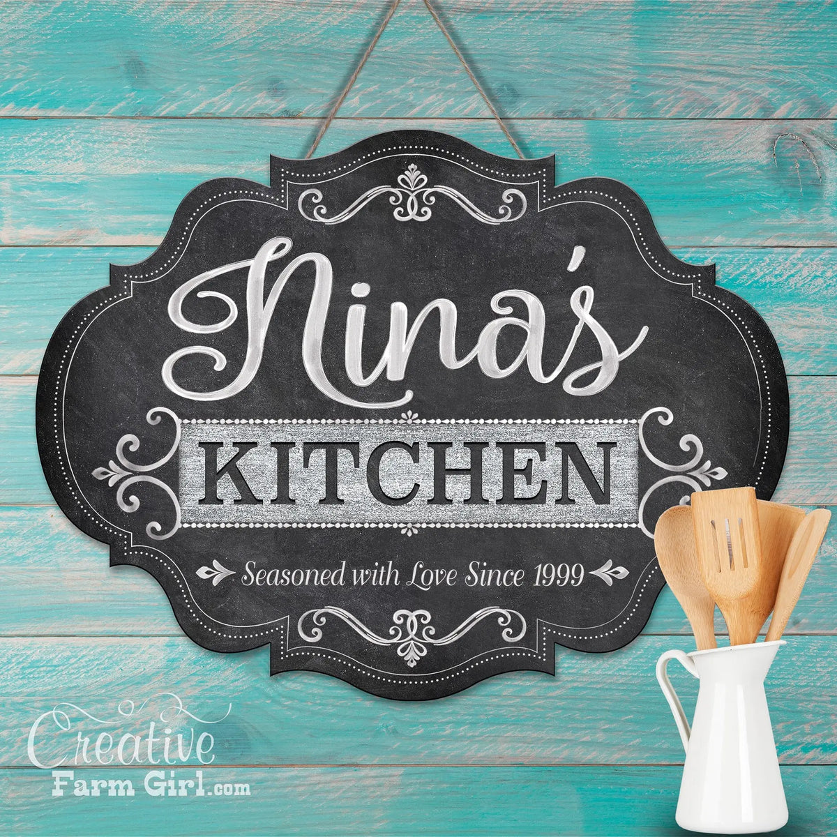 Kitchen Sign Chalkboard Personalized – Creative Farm Girl